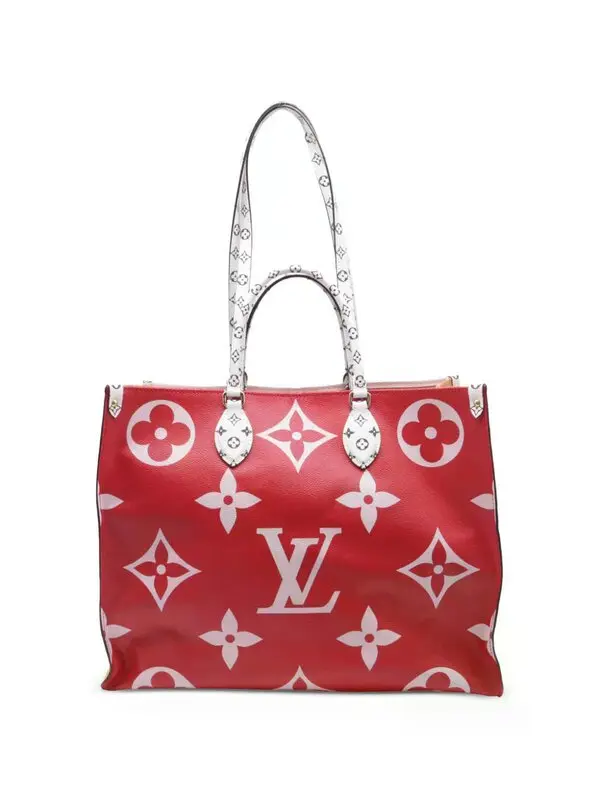 LOUIS VUITTON Monogram Giant Onthego Gm Tote Bag - Red