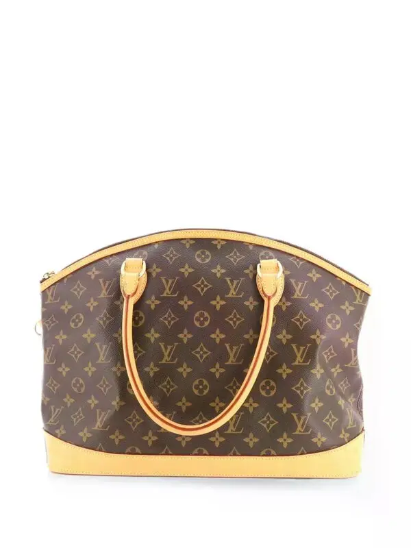 LOUIS VUITTON Lockit Handbag Monogram Canvas Horizontal Satchel