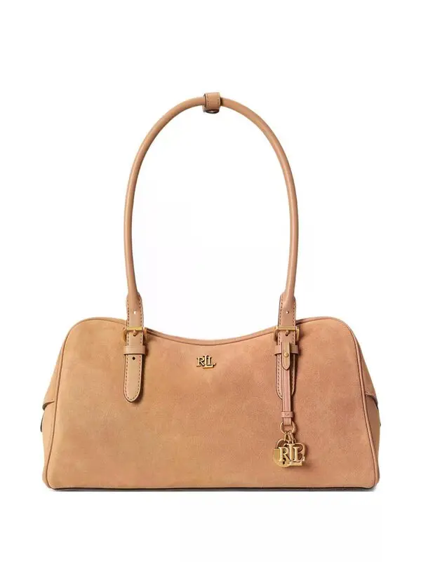 Ralph Lauren Large Marcy Buckle-detail Suede Shoulder Bag - Neutrals