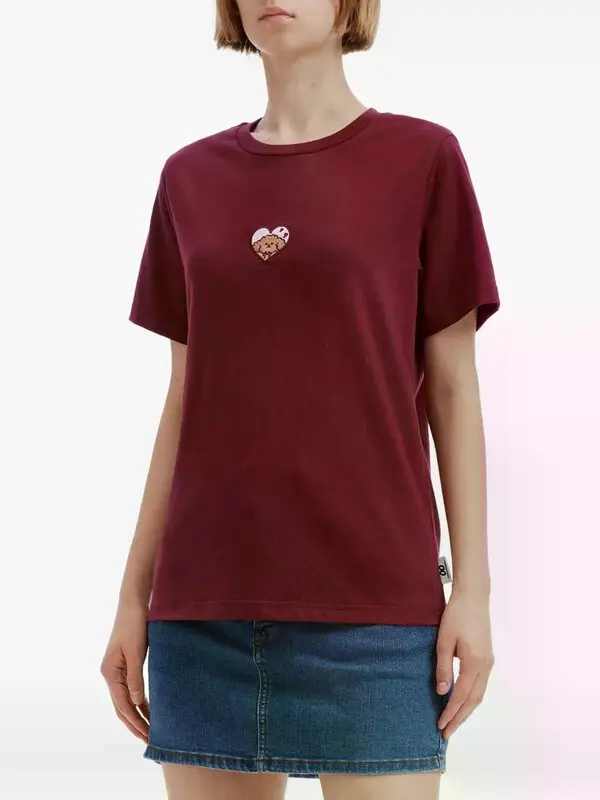 CHOCOOLATE Heart-motif Embroidered T-shirt