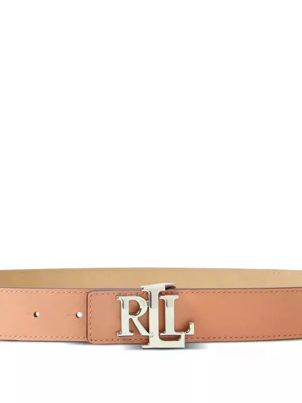Ralph Lauren Logo Plaque Reversible Belt - Neutrals