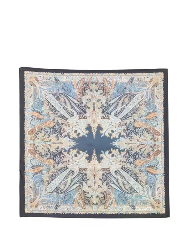 Etro Paisley-print Scarf - Blue