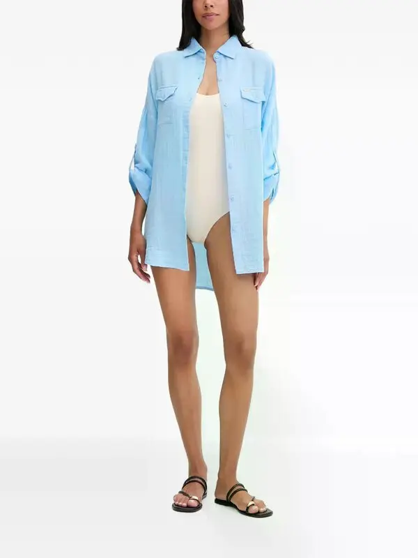 Melissa Odabash Button-up Chest-pocket Shirt - Blue