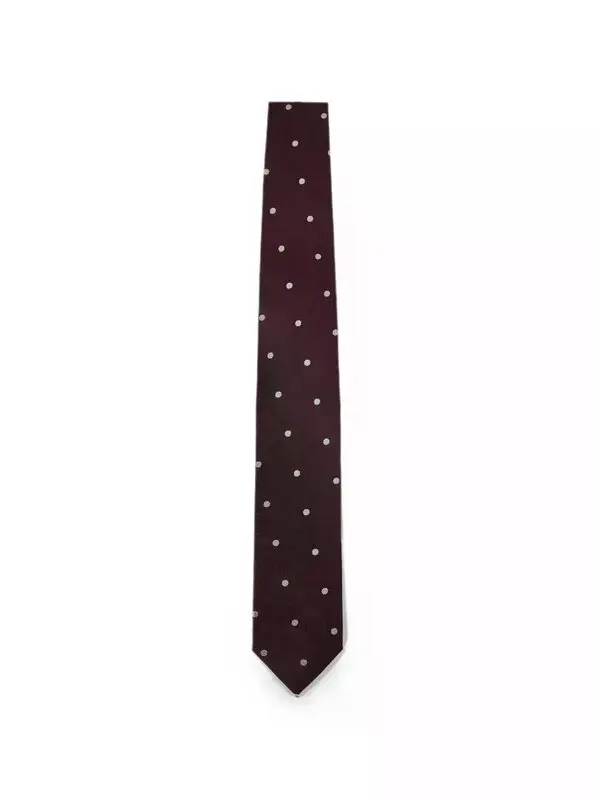 LARDINI Polka-dot Silk Tie