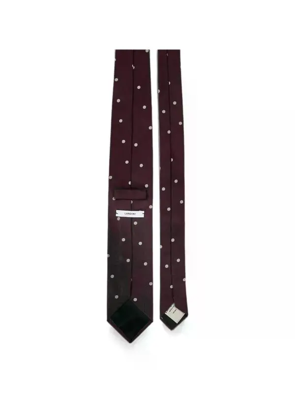 LARDINI Polka-dot Silk Tie