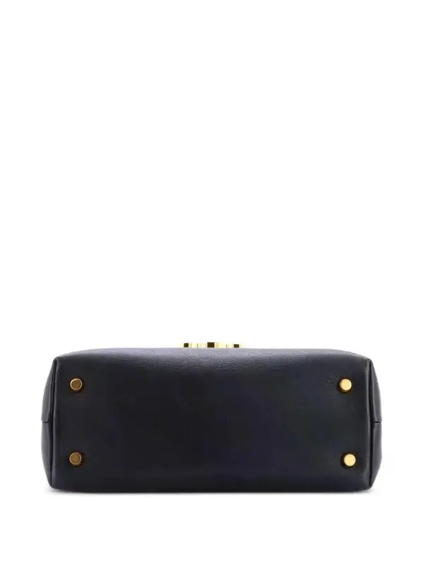 Celine Nino Top Handle Bag Leather Medium Satchel - Black