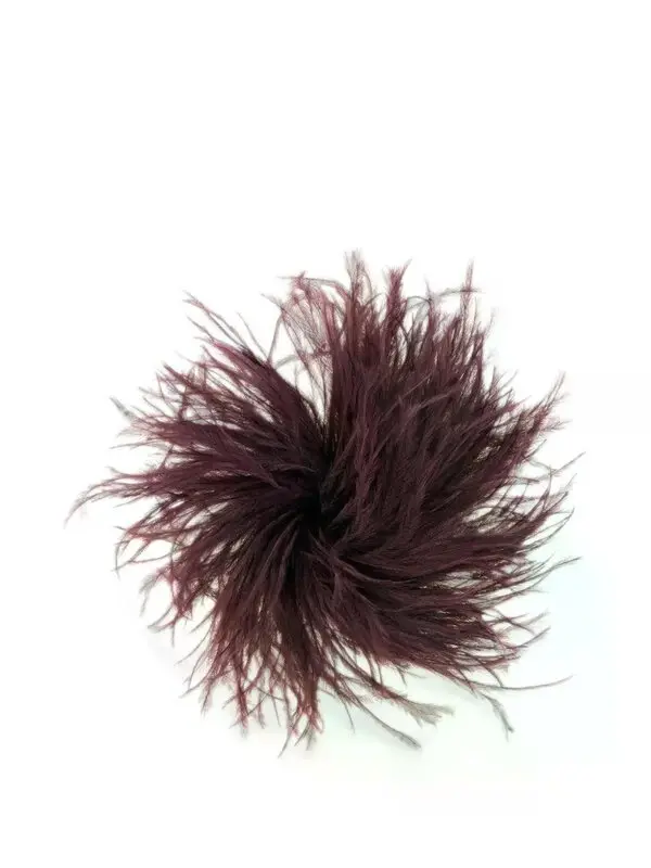 GIANLUCA CAPANNOLO Ostrich-feather Brooch - Purple