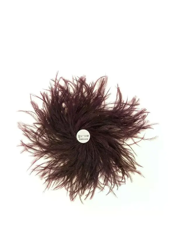 GIANLUCA CAPANNOLO Ostrich Feather Brooch