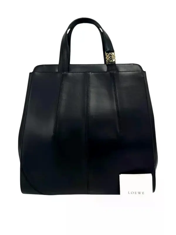 Loewe Leather Tote Bag - Black