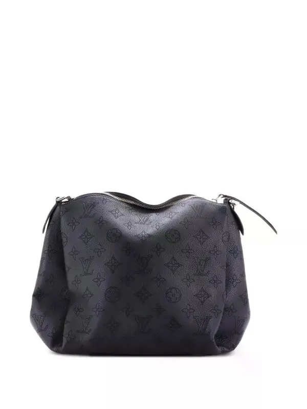 LOUIS VUITTON Mahina Leather Bb Hobo Bag - Black