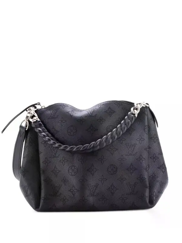LOUIS VUITTON Mahina Leather Bb Hobo Bag - Black