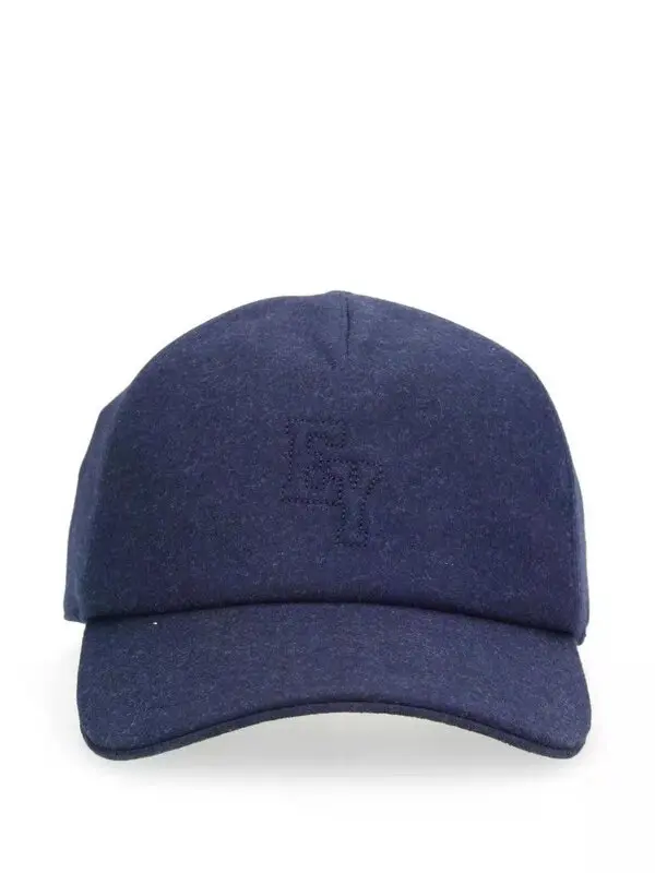 Eleventy Logo-embroidered Touch-strap Baseball Cap - Blue