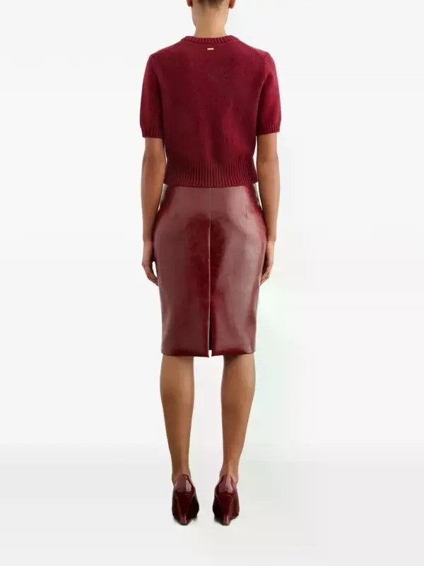TOCCIN Zip-detail Pencil Midi Skirt
