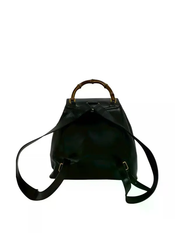 Gucci 20th Century Calfskin Bamboo Drawstring Backpack