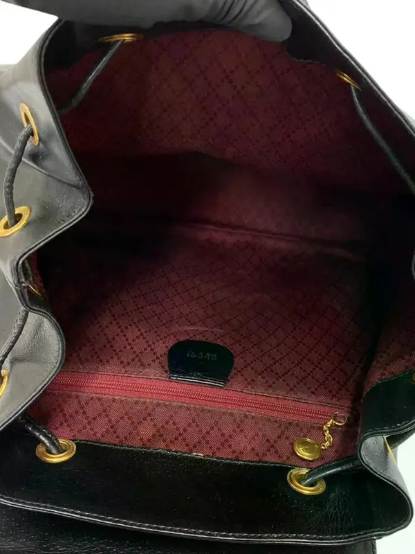 Gucci 20th Century Calfskin Bamboo Drawstring Backpack