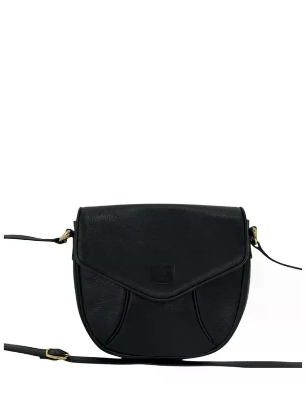 Burberry 1980-1990 Calf Leather Crossbody Bag - Black