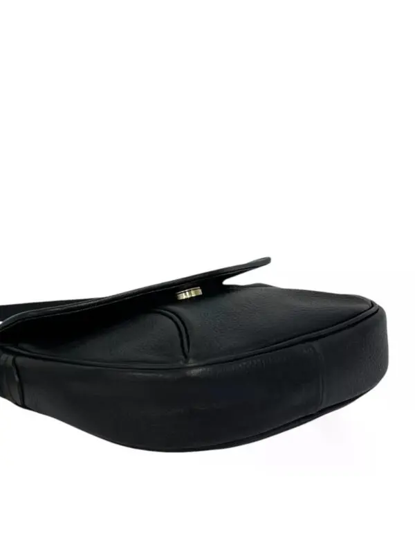Burberry 1980-1990 Calf Leather Crossbody Bag - Black