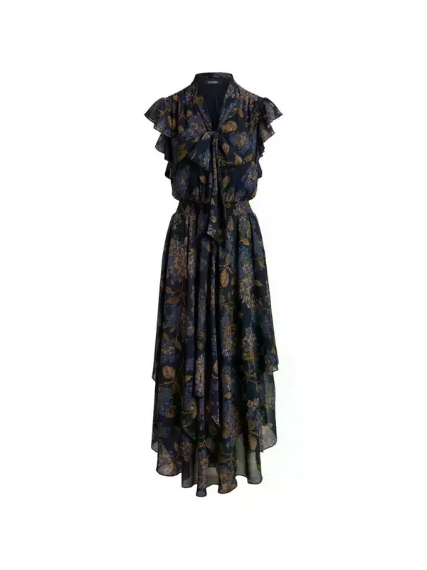 Ralph Lauren Floral Print Tiered Maxi Dress