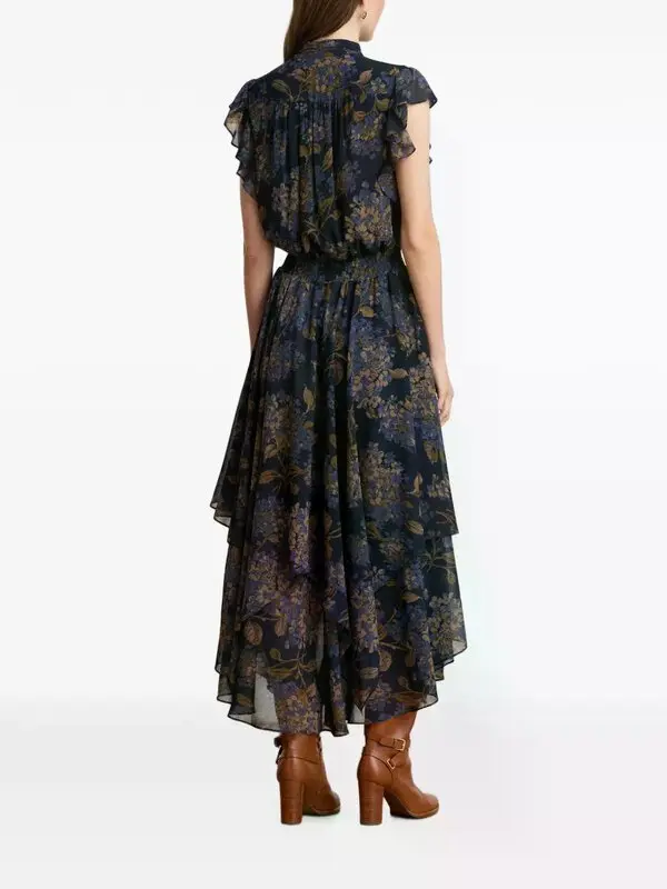 Ralph Lauren Floral Print Tiered Maxi Dress