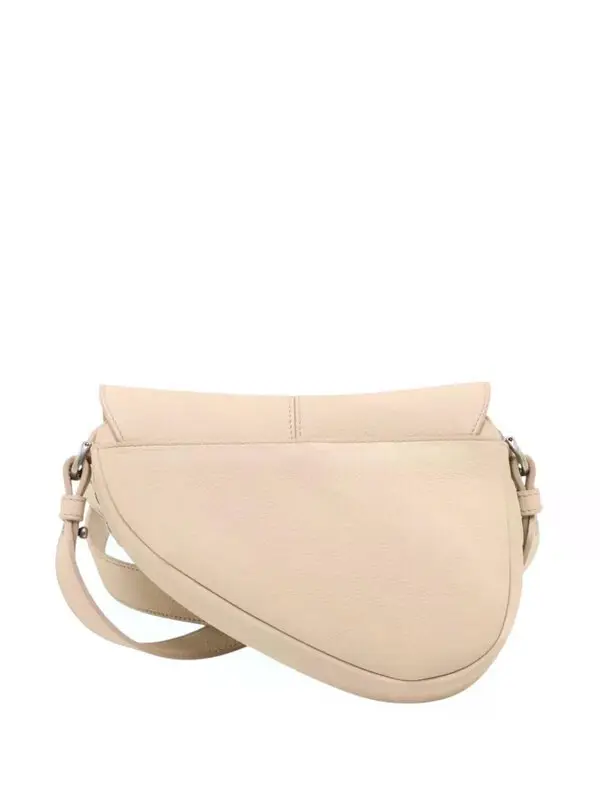 Dior 2019-2020 Grained Calfskin Saddle Crossbody Bag - Neutrals