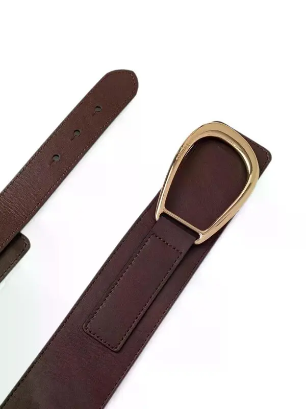 TWINSET Leather Sash Belt With Maxi Buckle