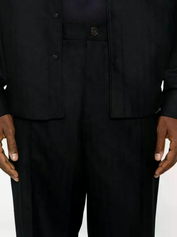 SPINA Pinstripe Wide-leg Trousers