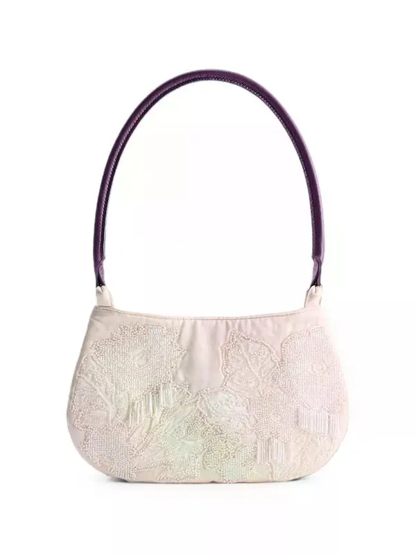 Shanghai Tang Lune Bead-embellished Shoulder Bag - White