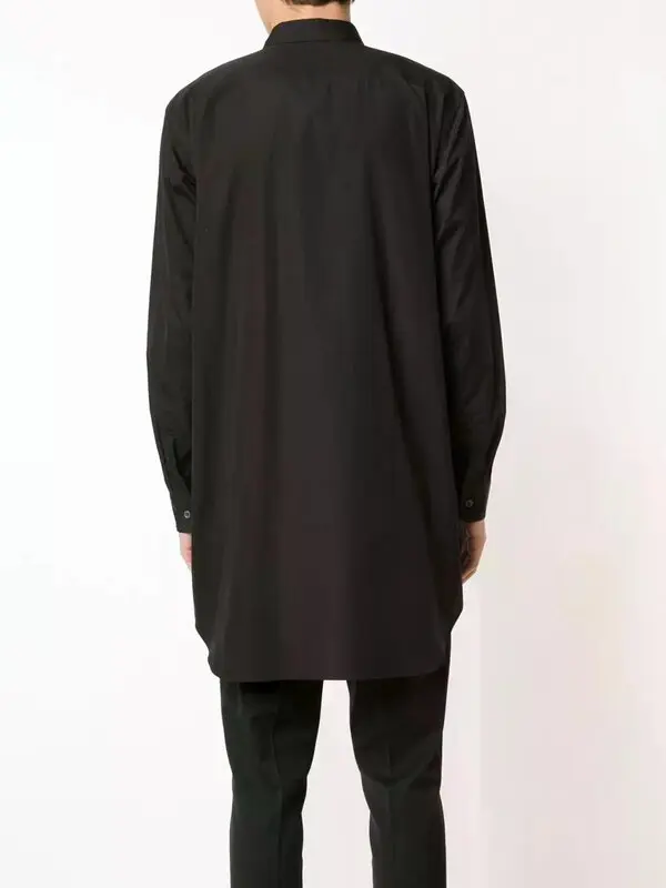 Comme Des Garçons Pleated Asymmetric-hem Shirt