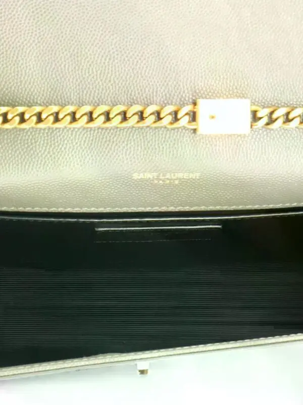 Saint Laurent Classic Monogram Grainy Leather Small Crossbody Bag