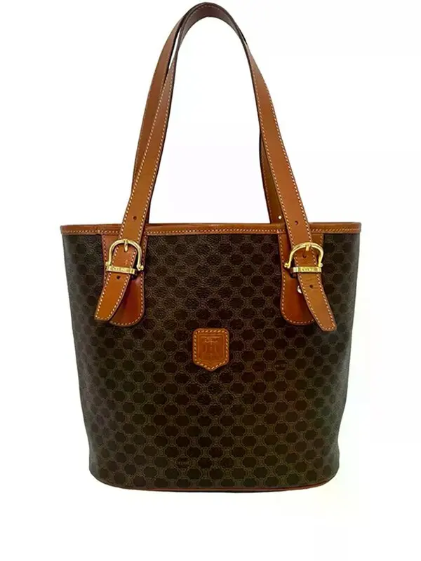 Celine 1996 Macadam Coated Canvas Tote Bag