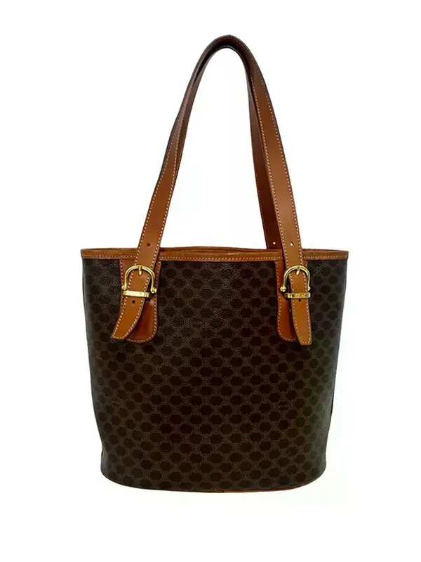 Celine 1996 Macadam Coated Canvas Tote Bag