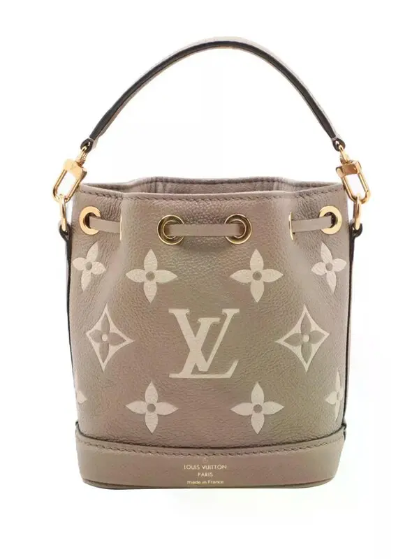 LOUIS VUITTON 2020-2026 Bicolor Monogram Empreinte Nano Noe Bucket Bag