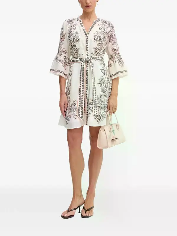 Hale Bob Maxwell Floral-print Belted Mini Dress