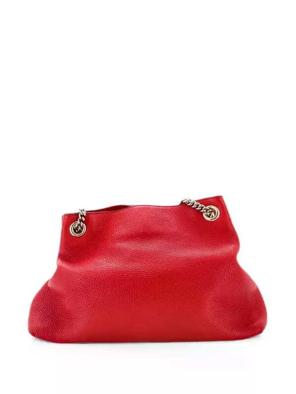 Gucci Soho Chain Strap Leather Medium Shoulder Bag - Red
