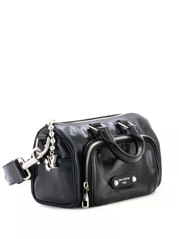 LOUIS VUITTON Keepall Cargo Bandouliere Bag In Calfskin With Monogram Leather - Black