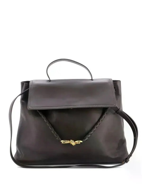 Bottega Veneta Leather Top Handle Satchel Bag - Brown