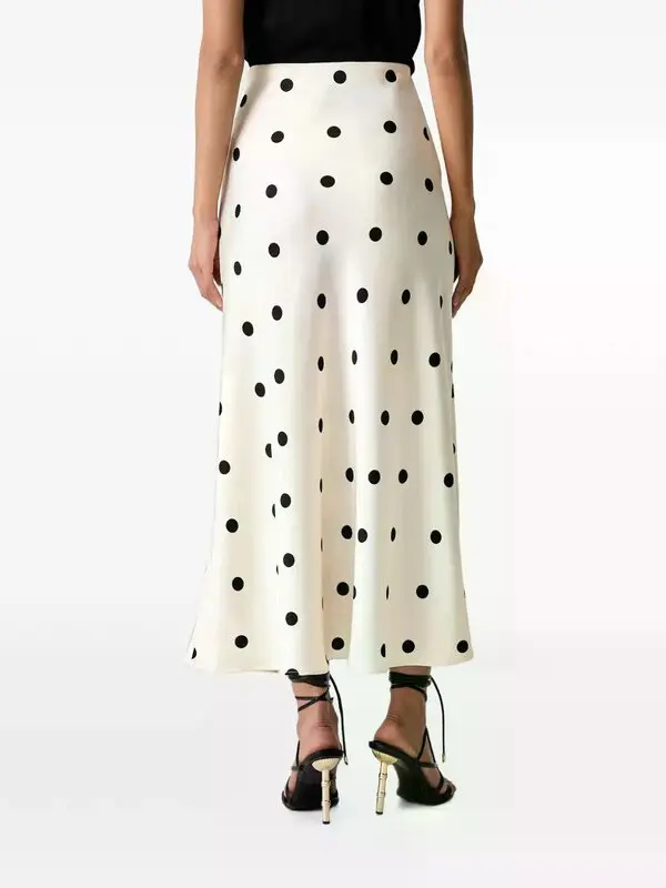Bardot Phoebe Polka-dot-print Midi Skirt