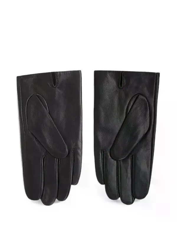 Karl Lagerfeld Logo-plaque Leather Gloves