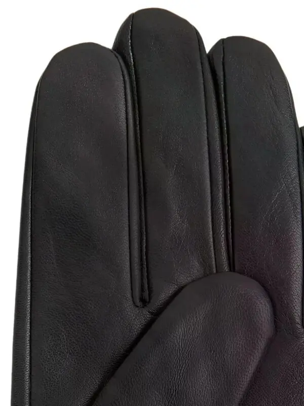 Karl Lagerfeld Logo-plaque Leather Gloves