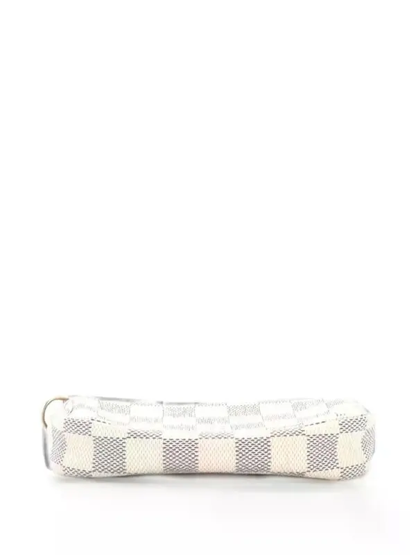 LOUIS VUITTON Pochette Accessoires Damier Mini Clutch Bag - White