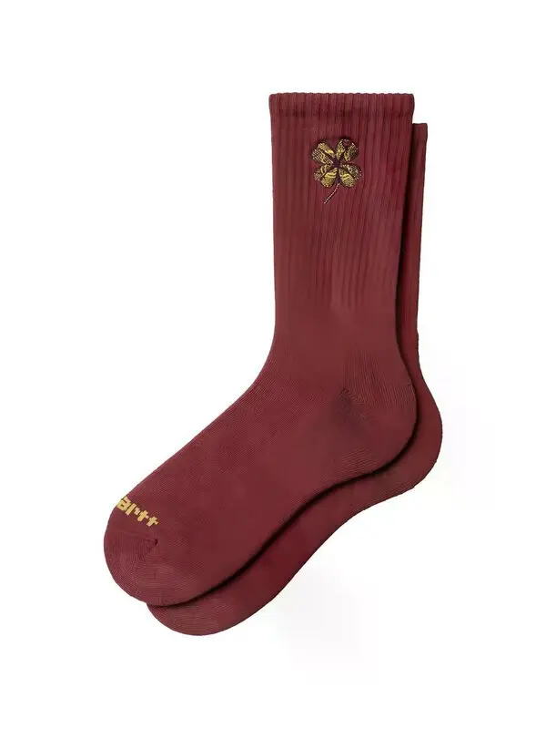 Carhartt Work In Progress Clover-embroidered Ribbed Socks