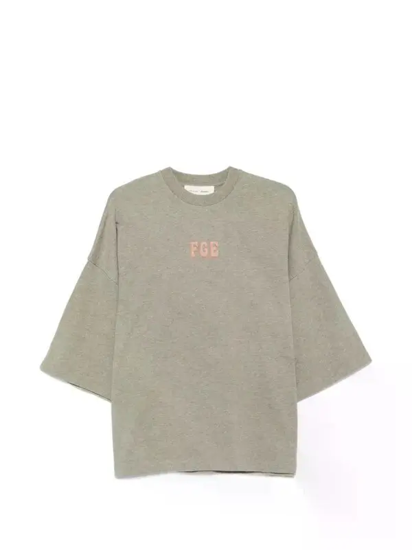 Fear Of God Logo-print Round-neck T-shirt - Green