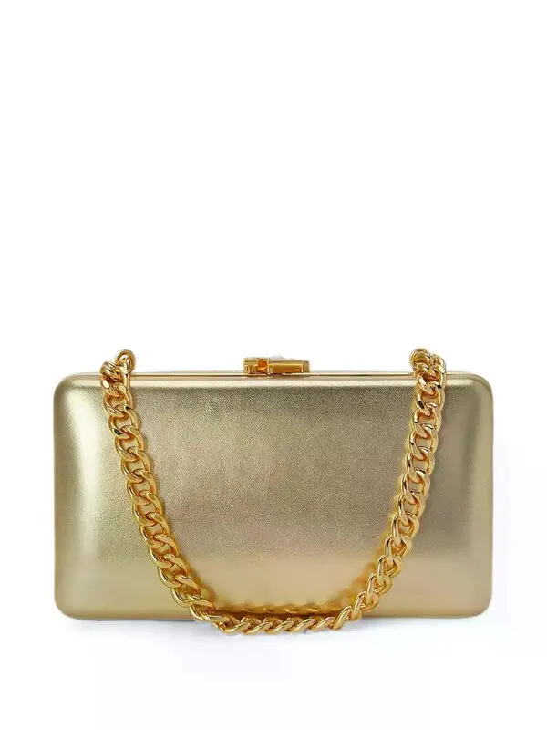 Ralph Lauren Small Franki Metallic Leather Clutch Bag
