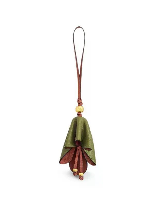Ralph Lauren Floral-motif Leather Bag Charm - Green
