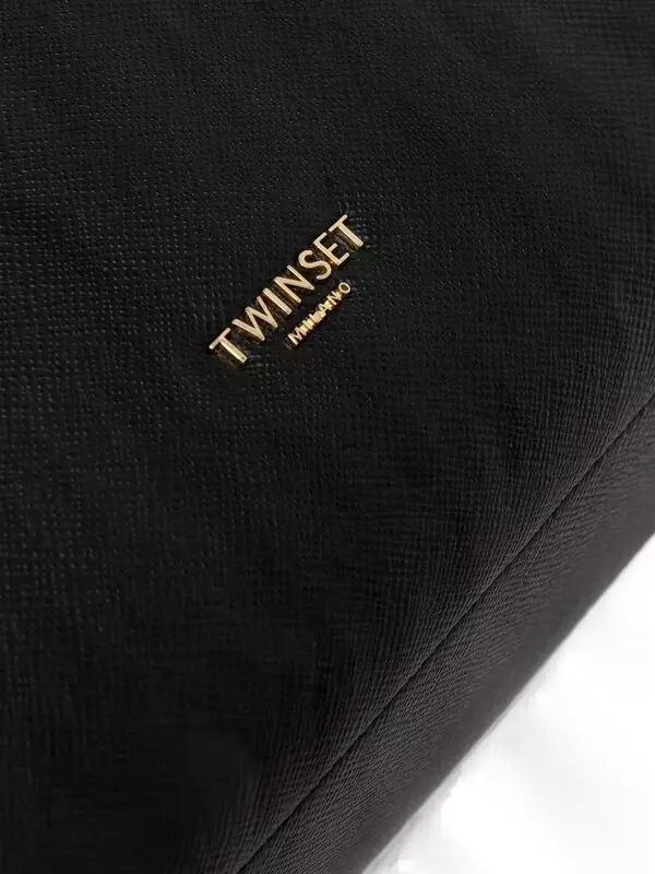 TWINSET Textured Logo-plaque Tote Bag