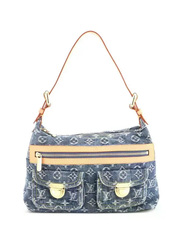 LOUIS VUITTON Baggy Handbag Denim Pm Hobo Bag - Blue