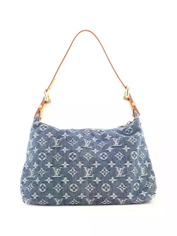 LOUIS VUITTON Baggy Handbag Denim Pm Hobo Bag