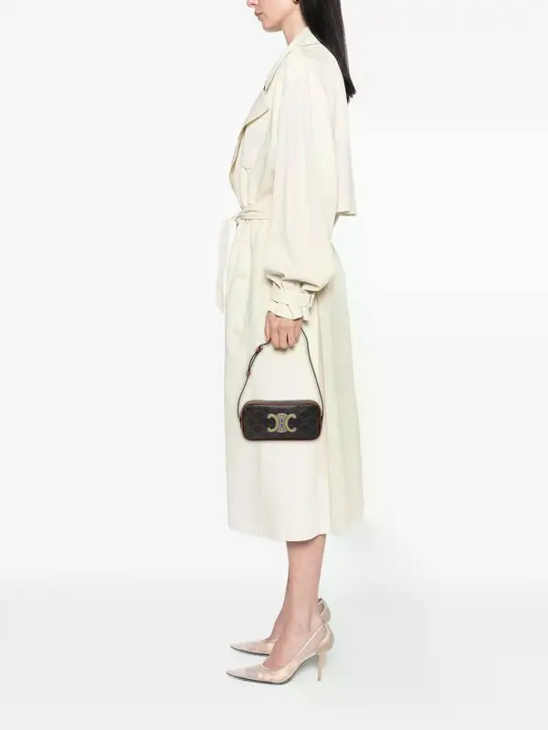 Celine 2022 Mini Triomphe Cuir Coated Canvas Camera Bag Shoulder Bag