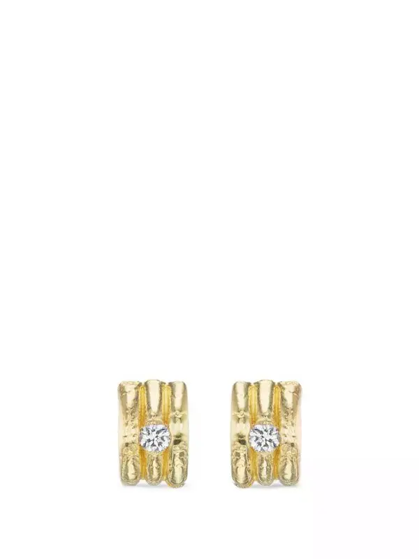 RENE BARNES Reverie Vi Diamond Huggie Earrings