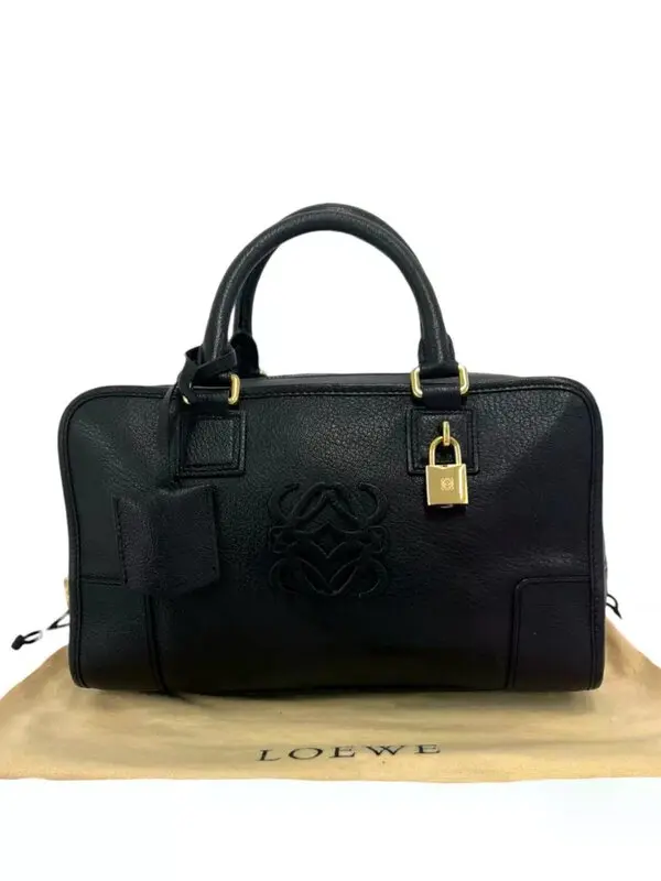 Loewe 2010-2026 Leather Amazona 28 Handbag - Black